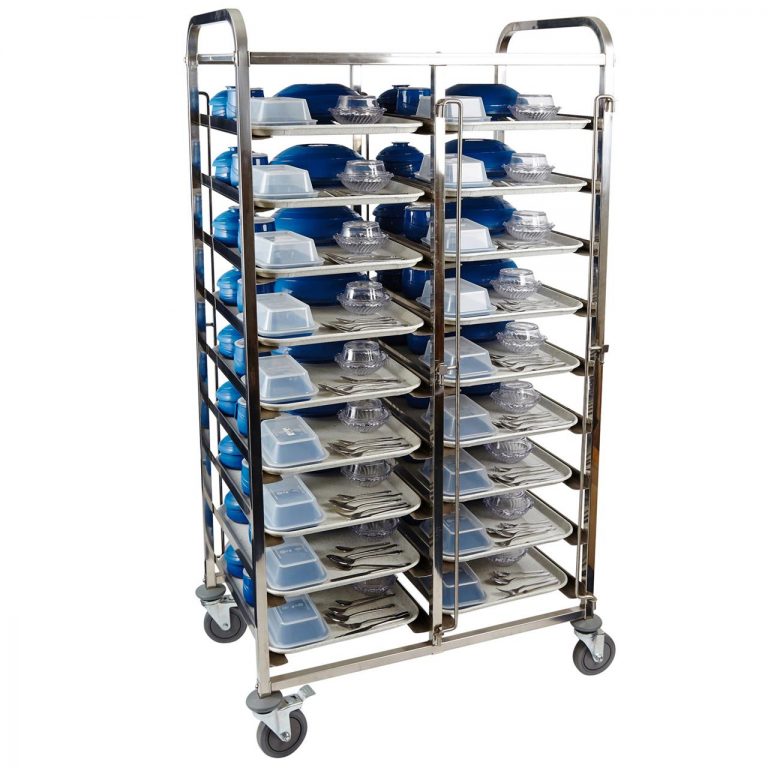 KH Healthcare Meal Delivery Trolley 9 Tier Stainless Steel | YAMZAR